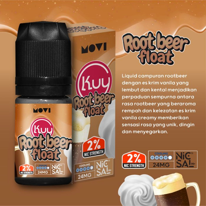 Jual LIQUID 30ML MOVI KUY FLOAT SERIES ROOT BEER FLOAT 24MG | Shopee ...