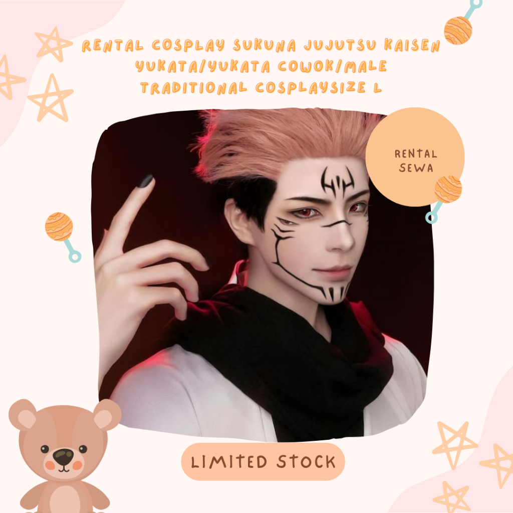 Jual RENTAL COSPLAY Sukuna Jujutsu Kaisen Yukata/Yukata cowok/Male ...