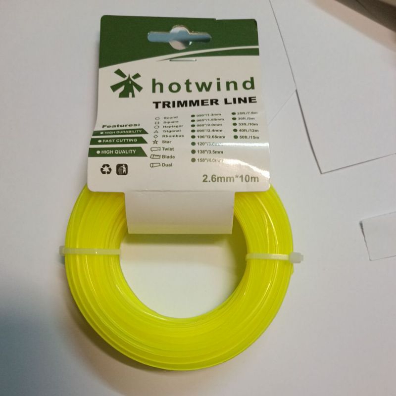Jual Trimmer Line Kuning Pisau Senar Nylon Tali Senar Potong Rumput 10M ...