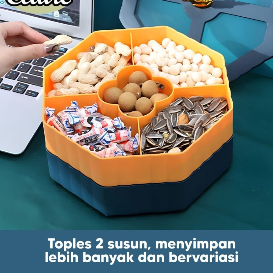 Jual Toples Tempat Kue Permen Cemilan Lebaran 2 Susun 2 Tingkat ...