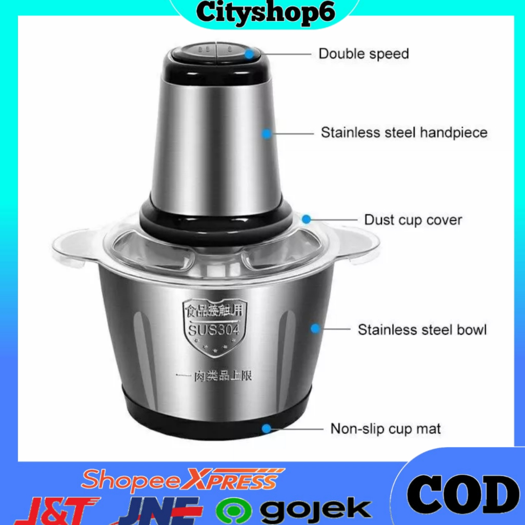 Jual Blender Penggiling Bumbu Dan Daging Stainles Steel Chopper Blender ...