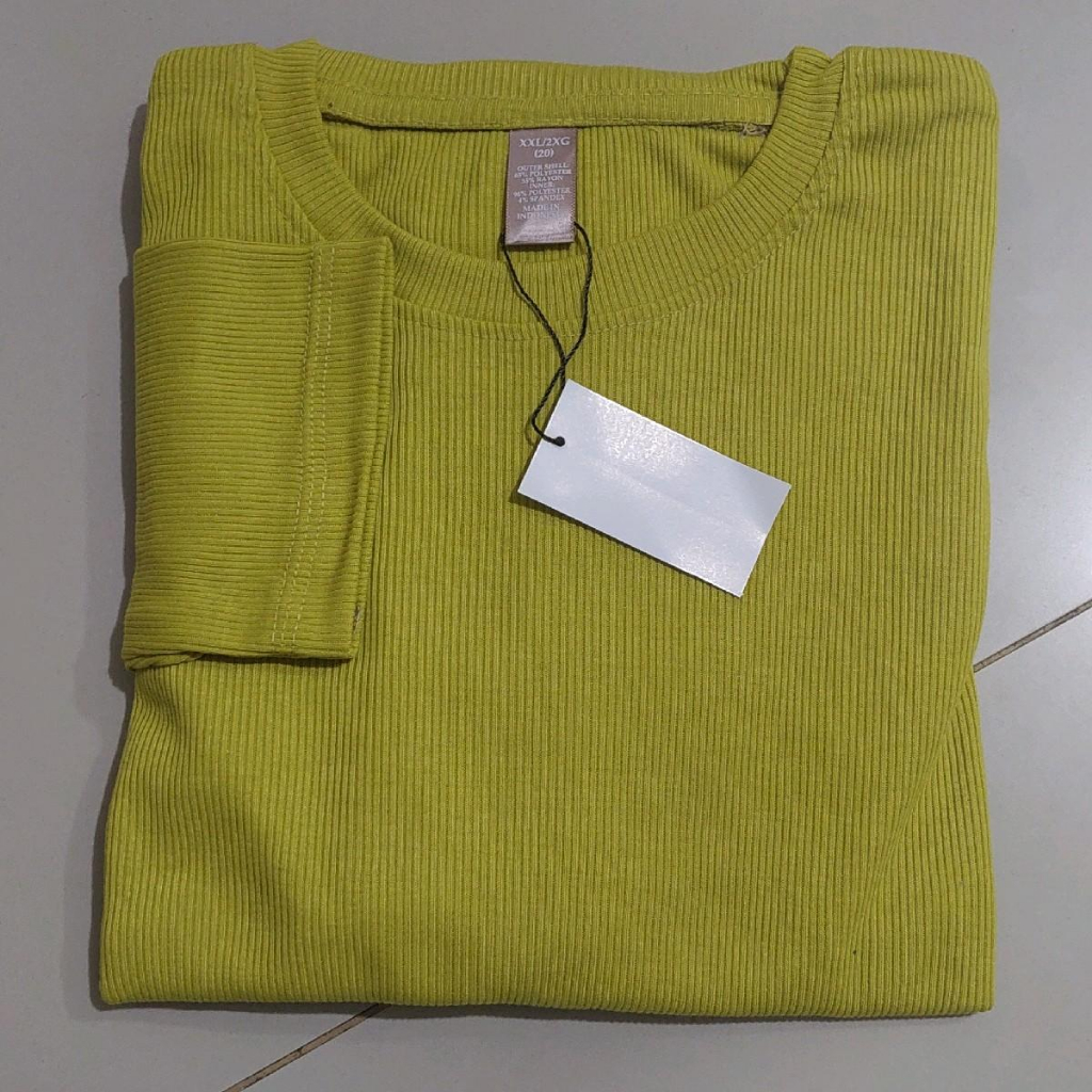 Jual Basic Tee Rib Jumbo part 1 | Shopee Indonesia