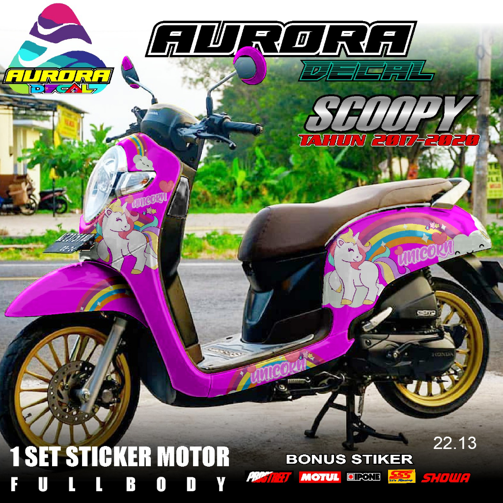 Jual (COD)Decal Dekal Sticker Stiker Striping scoopy SCOOPY TERBARU ...