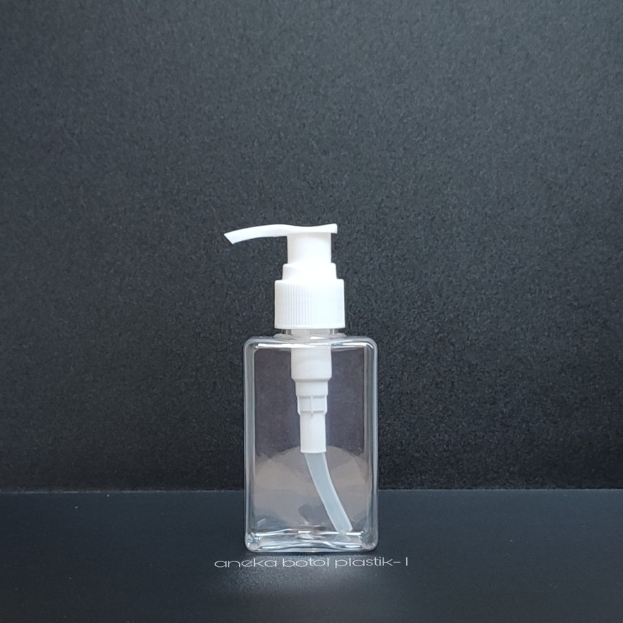 Jual Botol Pump 100ml Bening Kotak Tutup Pump Lotion / Botol Pump 100ml ...