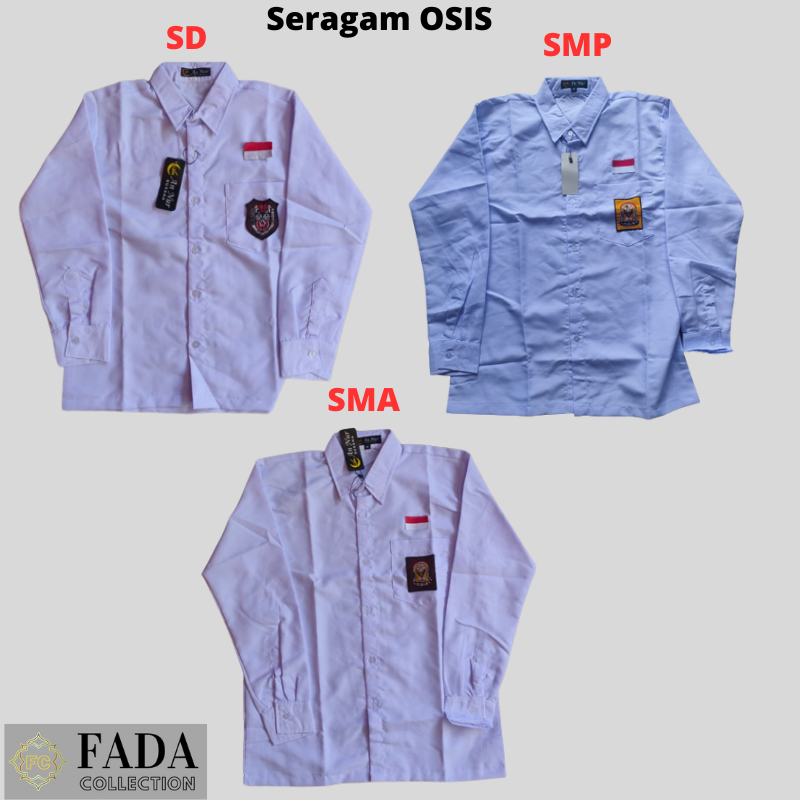 Jual Kemeja Seragam sekolah OSIS putih panjang SD/SMP/SMA / seragam ...