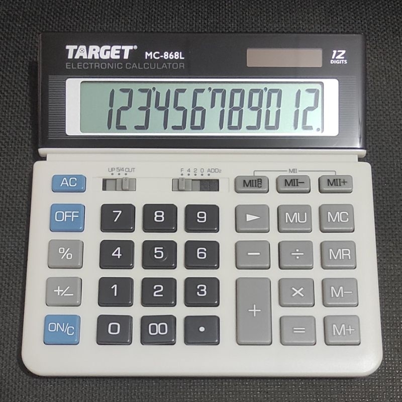 Jual Kalkulator Meja 12 Digit Target MC 868 Putih ORI Mirip Citizen SDC ...