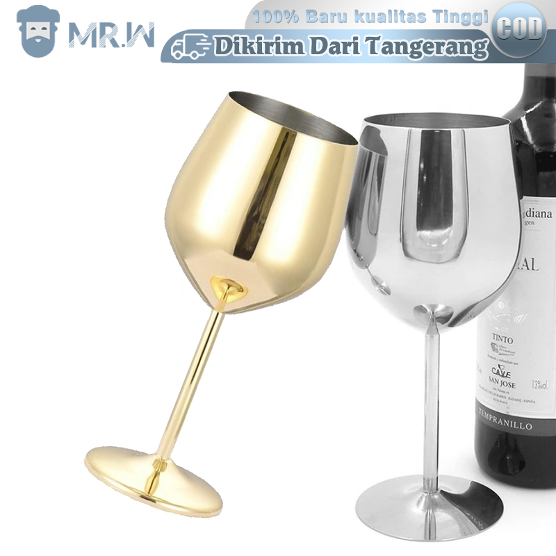 Jual Gelas Wine Goblet 520ml Wine Glass Stainless Steel Gelas Minum ...