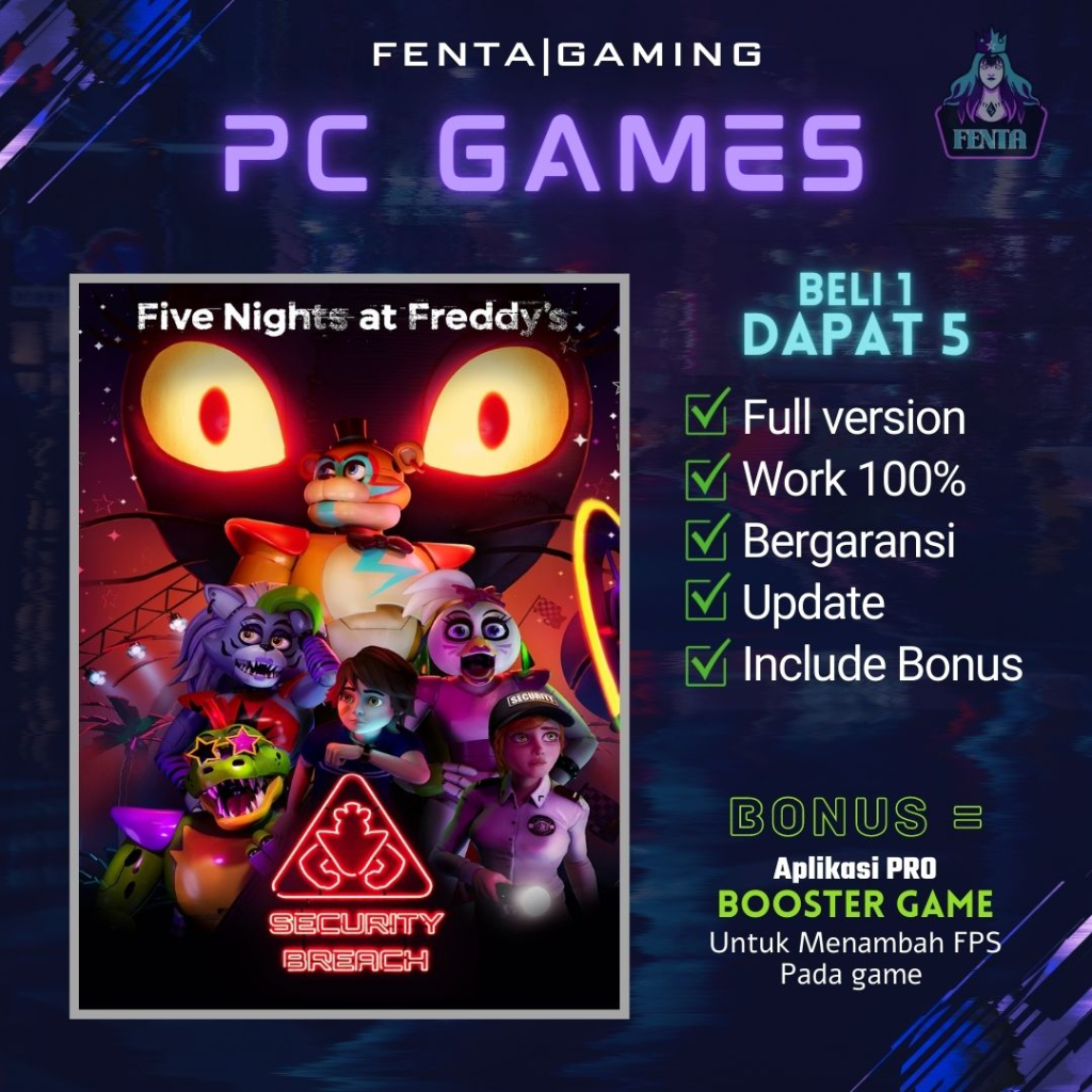 Jual FIVE NIGHTS AT FREDDYS SECURITY BREACH - GAME PC - GAME LAPTOP ...