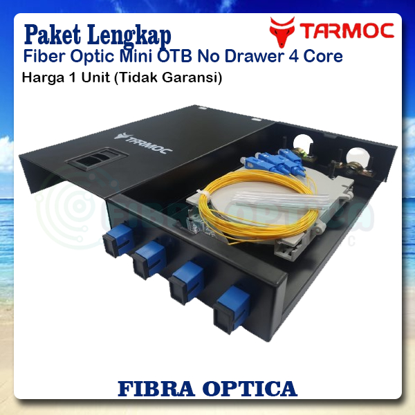 Jual Tarmoc Fiber Optic mini OTB 4 Core SC|Roset FO Besi 4C Lengkap Komplit | Shopee Indonesia