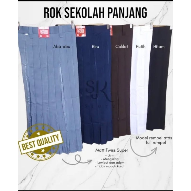 Jual ROK PANJANG RAMPEL ATAS//SERAGAM SEKOLAH SMP//SERAGAM SEKOLAH SMA ...