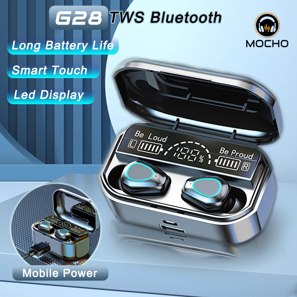 Jual MOCHO G28 TWS Wireless Bluetooth 5.2 Headphone Stereo Sports ...