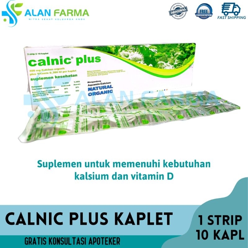 Jual Calnic Plus Kaplet Strip isi 10 Kaplet | Suplemen Kalsium untuk ...
