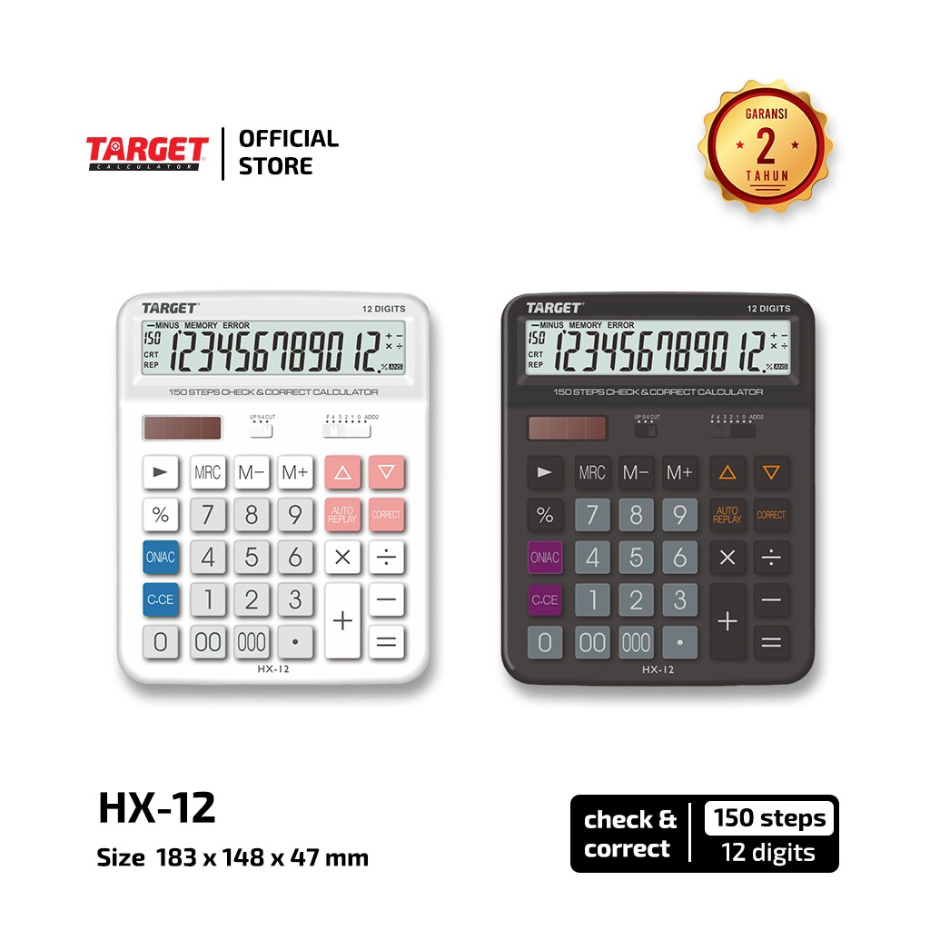 Jual Target HX - 12 - Desktop Calculator - 12 digit | Shopee Indonesia