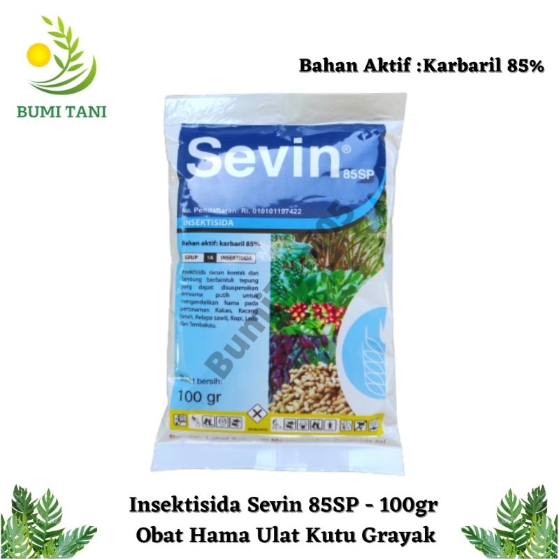 Jual Insektisida Sevin 85SP Obat Hama Kutu Ulat Grayak 100gr | Shopee ...