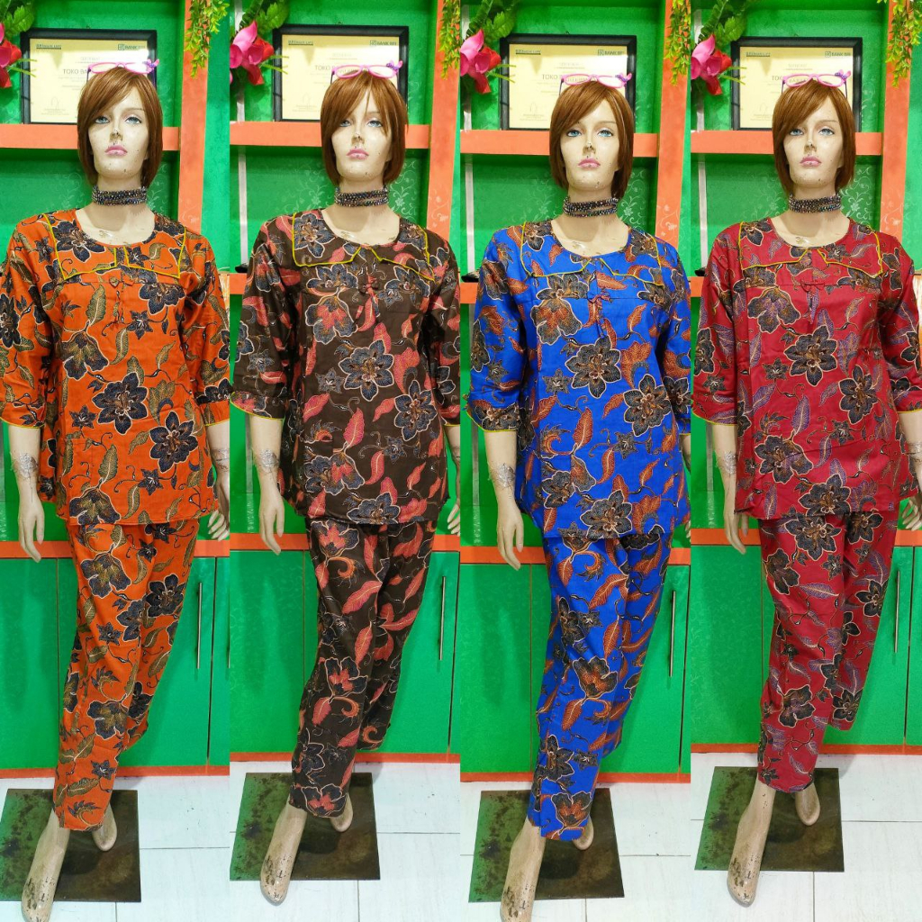 Jual (COD)BAJU BATIK BAGAN MODEL PITA UK 5,M,L,XL BAHAN KATUN BATIK ...