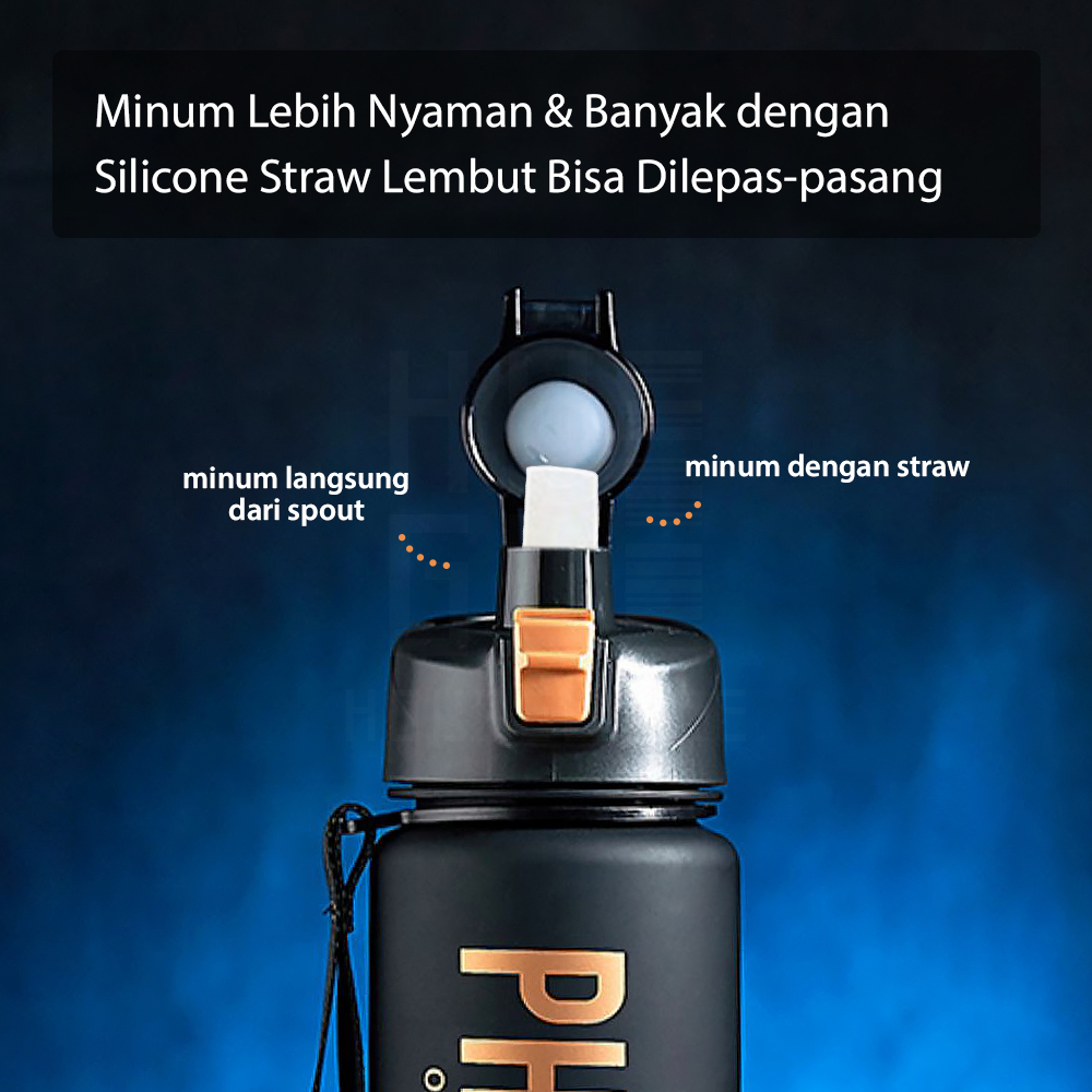 Jual HUGO Botol Minum 1 Liter Premium Botol Air Minum Anak Sport Design ...