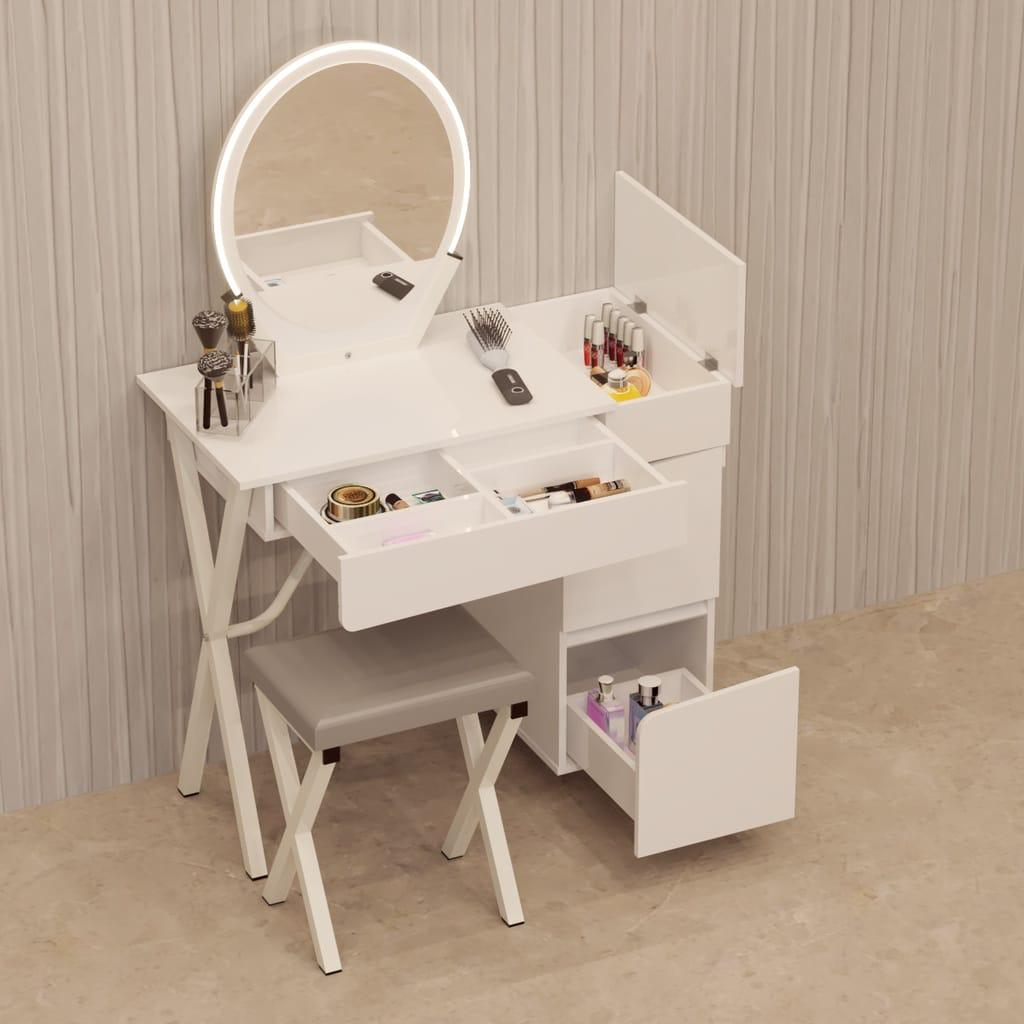 Jual Meja Rias LED White | Shopee Indonesia