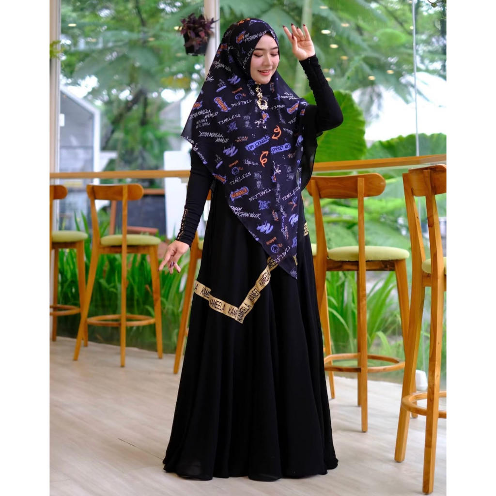 Jual Dress Coral Basic Kameela Hijabku / dress kameela hijabku original ...