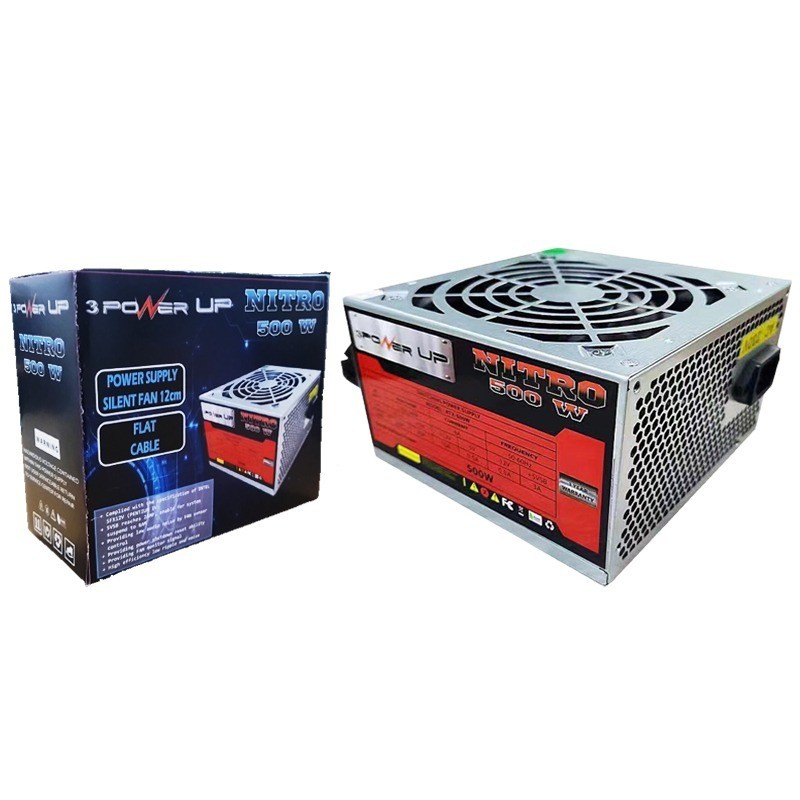 Jual Power Up Nitro PSU 500W - Power Supply 500Watt Silent Fan | Shopee ...