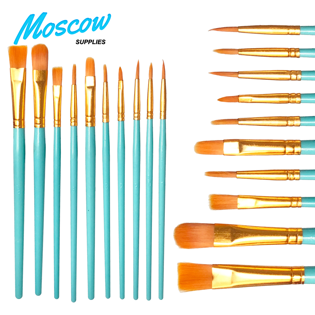 Jual Kuas lukis set isi 10 pcs biru | Shopee Indonesia