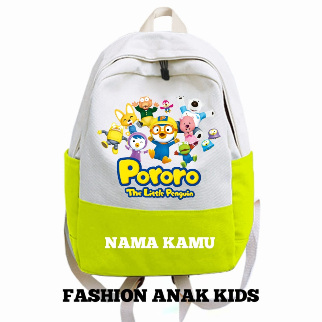 Jual (BISA COD) TAS RANSEL BACKPACK ANAK SEKOLAH SD/TK GAMBAR PORORO ...