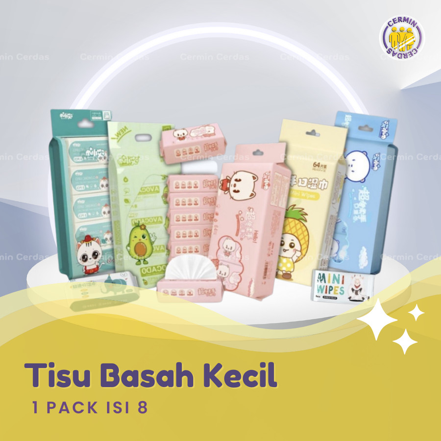 Jual YH TISU BASAH KECIL WET TISSUE MINI ONE PACK ISI 8 LEMBAR TRAVEL ...