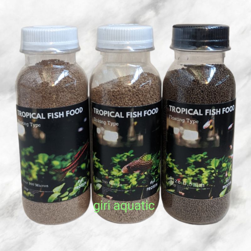 Jual Tropical Fish Food Sinking / floating 100gram pelet ikan hias ...