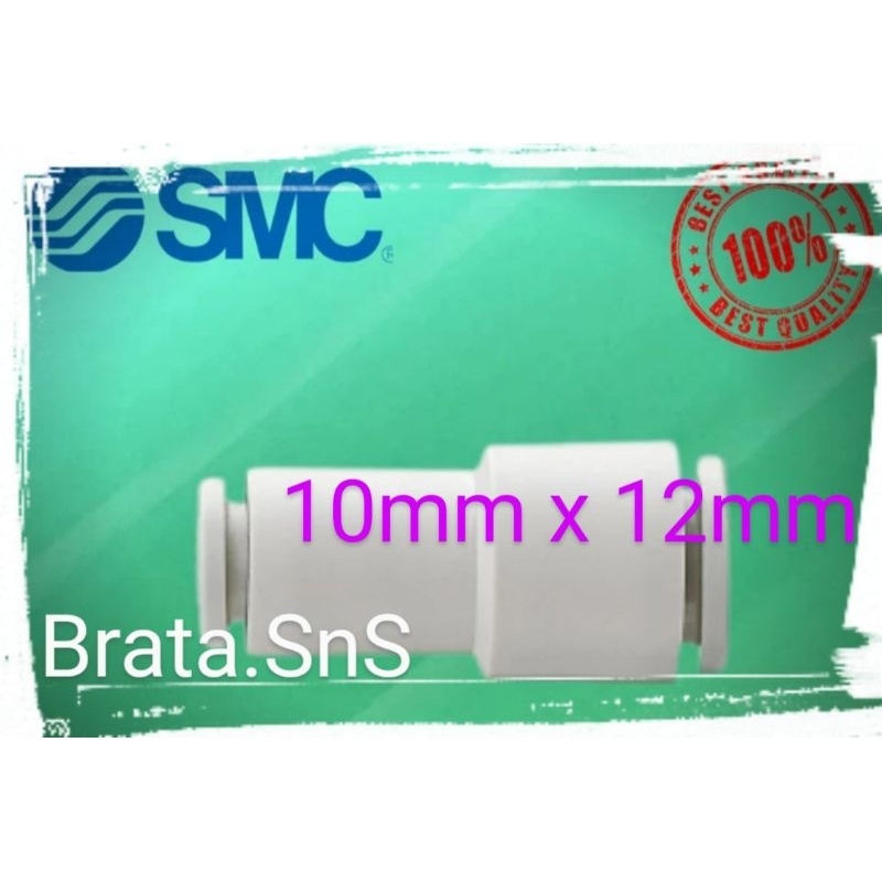 Jual SMC KQ2H10-12A 10mm x 12mm/ Tube Fitting Pneumatic Lurus / Straight Union / Reducer One ...