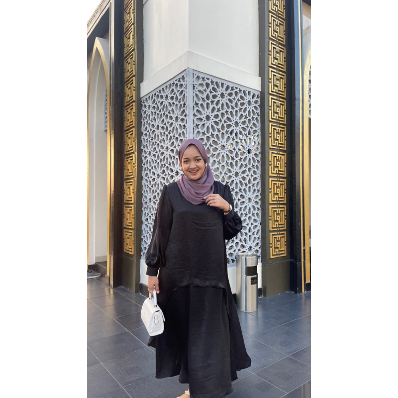 Jual SYABILLA DRESS Malaysia Bahan Shimmer Santorini | Shopee Indonesia