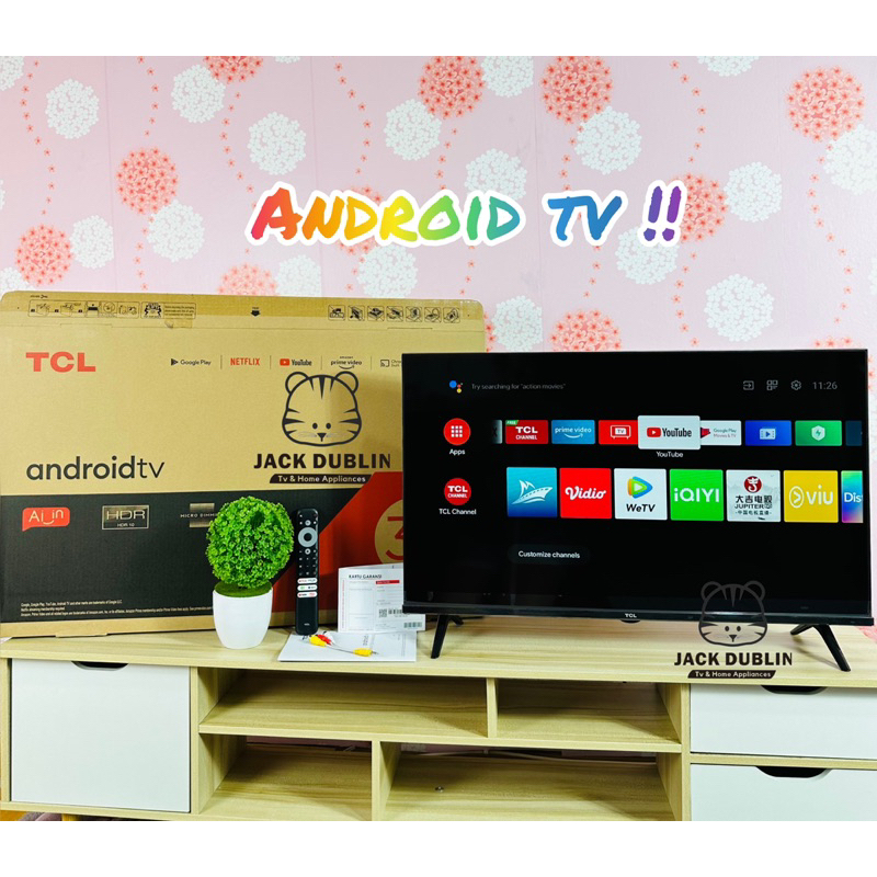 Jual TV LED TCL 32 INCH 32L4B ANDROID 11 YOUTUBE NETFLIX LAYAR GARANSI ...