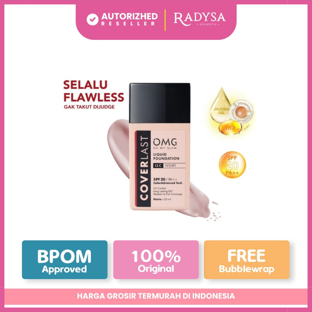 Jual 𝐑𝐀𝐃𝐘𝐒𝐀 - OMG CoverLast Liquid Foundation Alas Bedak | Oh My Glam ...