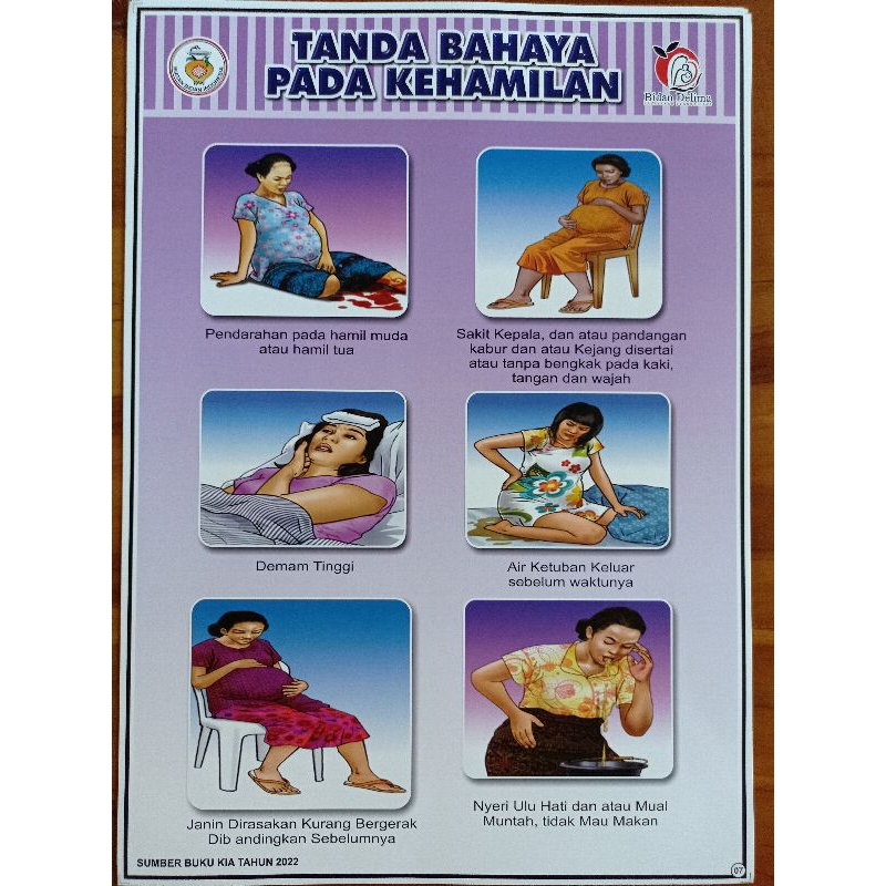 Jual (07) POSTER TANDA BAHAYA PADA KEHAMILAN | Shopee Indonesia