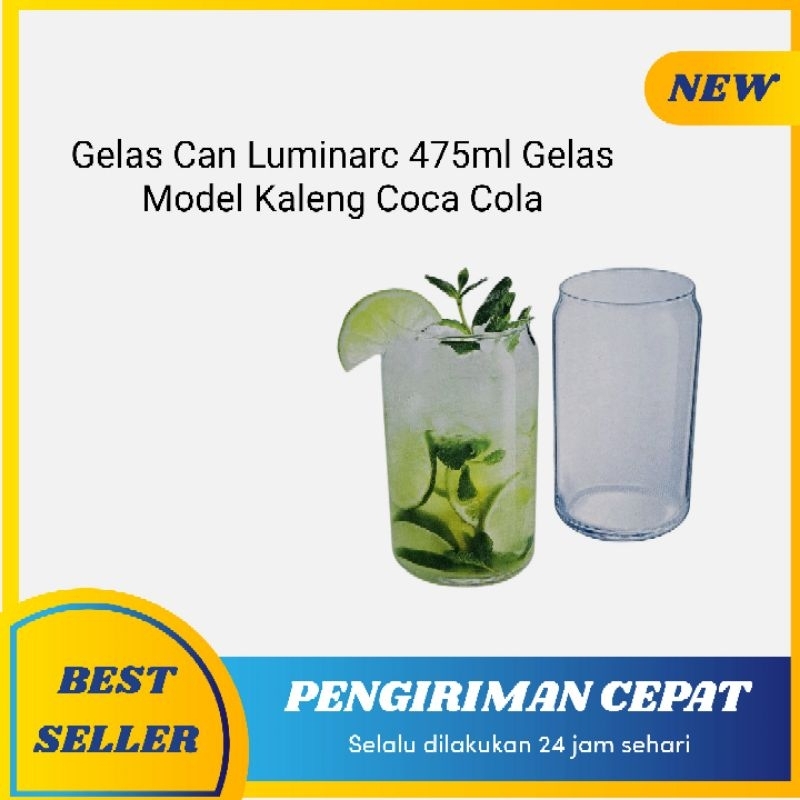 Jual Gelas Model Kaleng Coca-Cola Can Luminarc 475ml | Shopee Indonesia