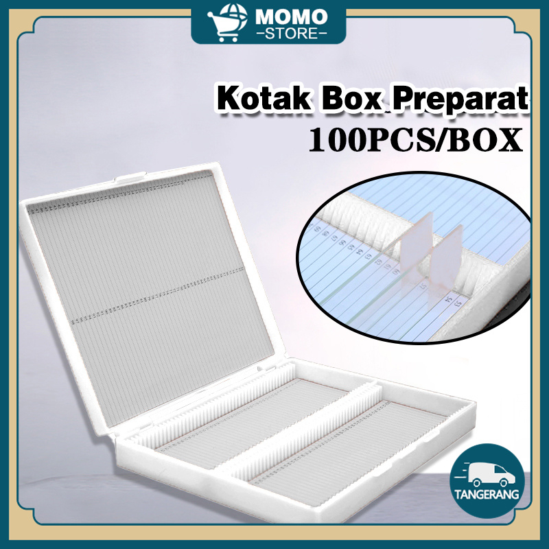 Jual 100PCS Kotak Preparat Isi Box Slide Preparat Glass Object isi 100 ...