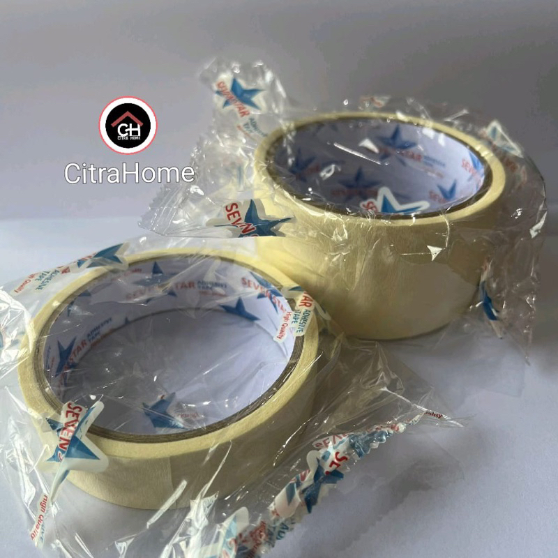Jual Isolasi Lakban Kertas Masking Tape 1” & 2” Seven Star & Surya Tape ...