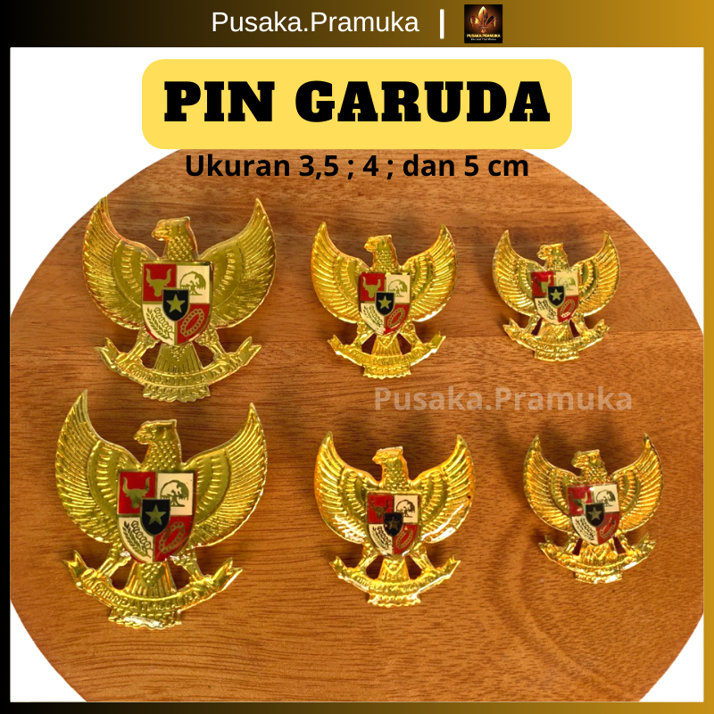 Jual Pin Garuda Pancasila Bahan kuningan Untuk Paskibra, PNS, dan ...