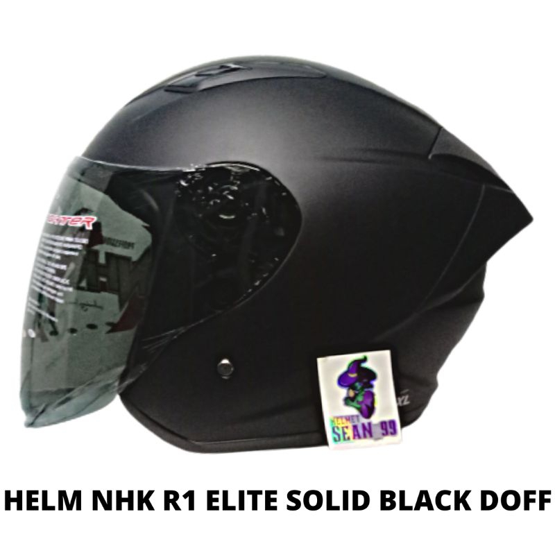 Jual HELM NHK R1 ELITE SOLID VISOR LIGHT DARK SMOKE HALF FACE ORIGINAL ...