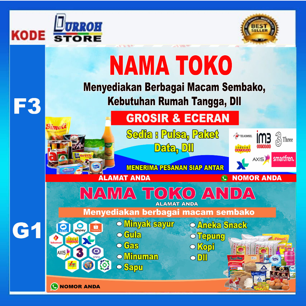 Jual Spanduk / Banner Toko Kelontong / Sembako #3 | Shopee Indonesia