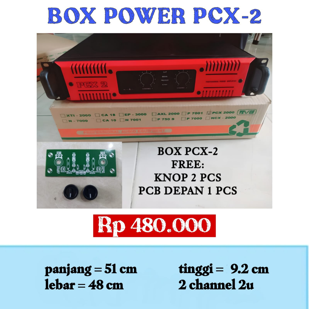 Jual BOX POWER AMPLIFIER PCX-2 2u box power 2 u PCX2 PCX - 2000 ...