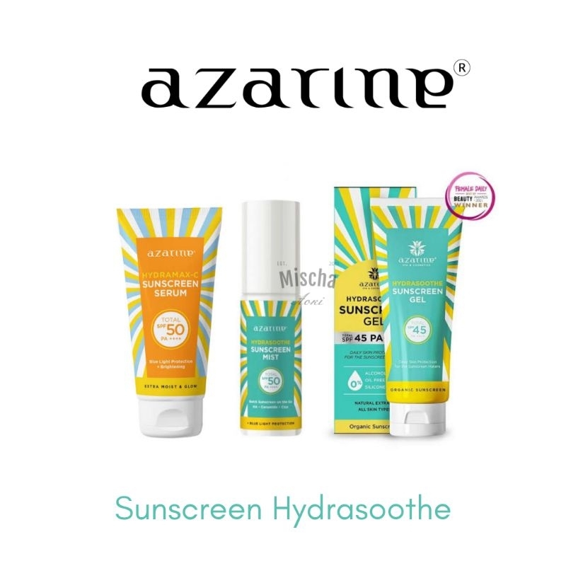 Jual Azarine Cosmetic Hydrasoothe Sunscreen Gel SPF 45+++ + Sunscreen ...