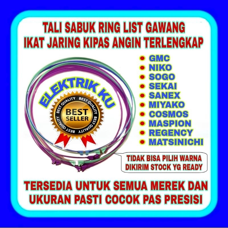 Jual TALI LIST GAWANG KIPAS ANGIN TALI SABUK KIPAS ANGIN TALI PLAT ...