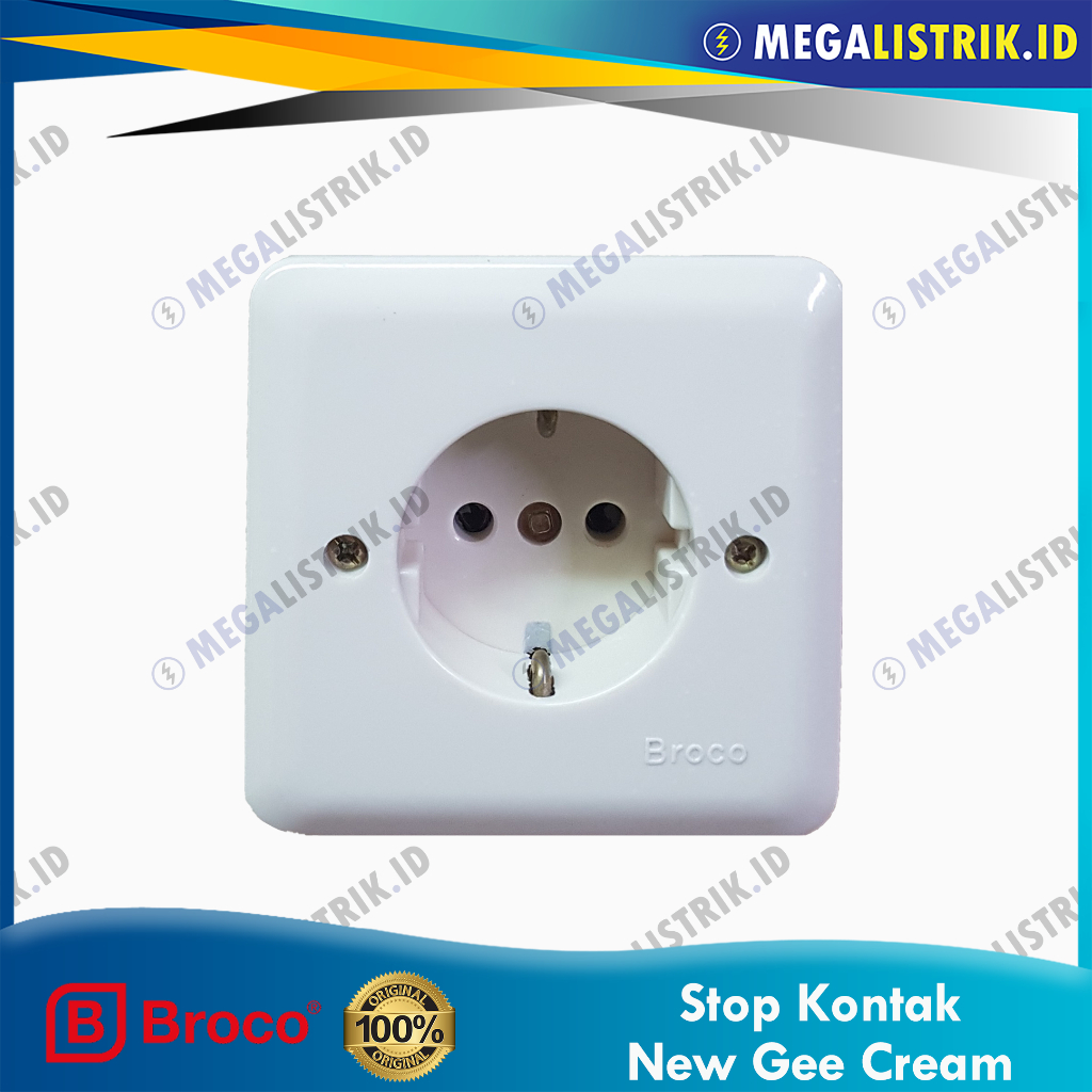 Jual BROCO STOP KONTAK ARDE NEW GEE INBOW CREAM 5511U / SOCKET OUTLET ...