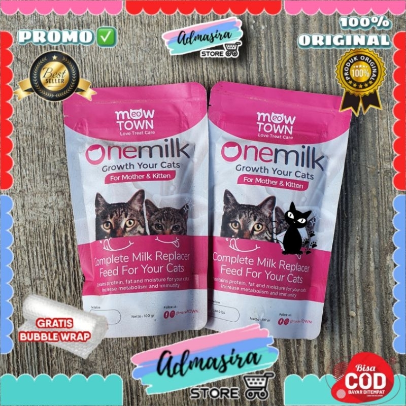 Jual Susu Kucing ONEMILK 100gram susu kitten penggemuk untuk ibu dan ...