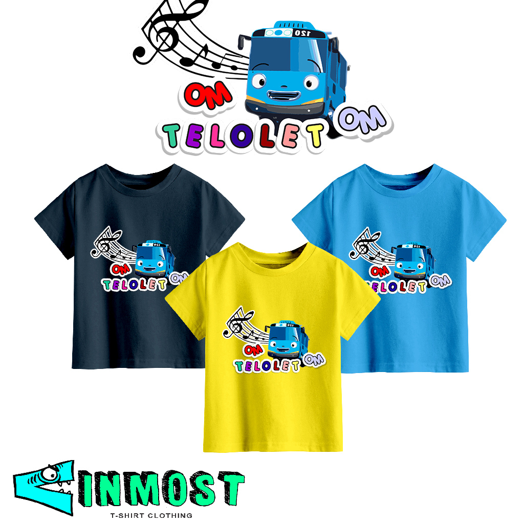 Jual KAOS ANAK TELOLET OM BUS SABLON PRINT PREMIUM 1-12 TAHUN | Shopee ...