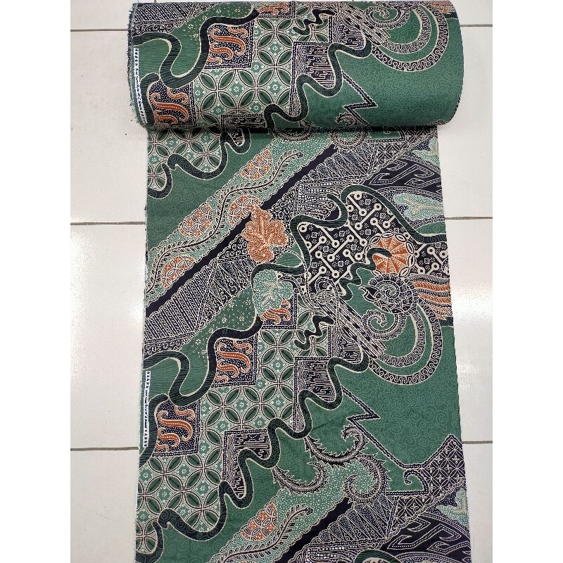 Jual Kain Batik Semir Putih. Bahan Batik Katun Bakal Kebaya Warna Sage ...