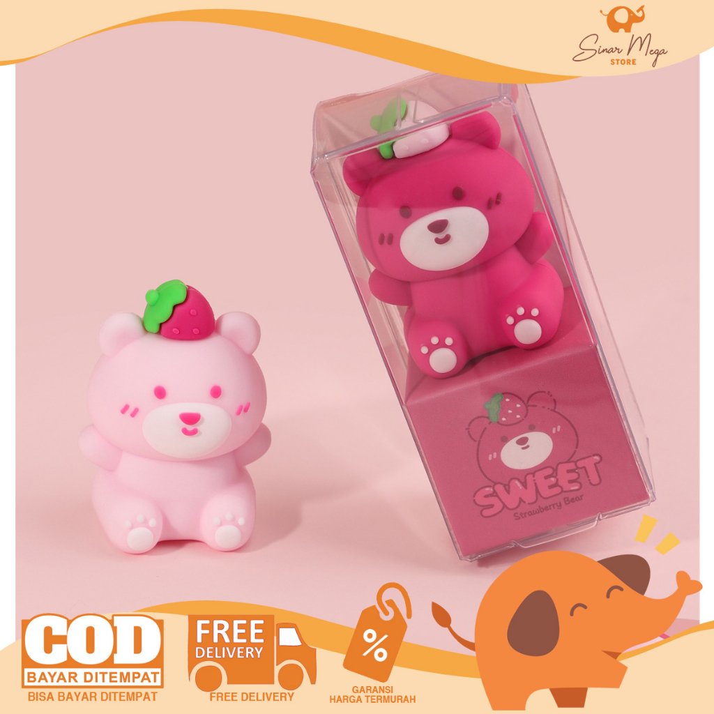 Jual Fancy Pencil Sharpener Rautan Serutan Bear Pink / Serutan Bentuk ...