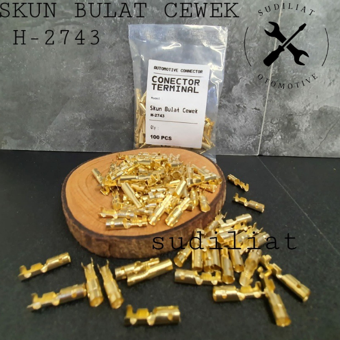 Jual TERMINAL SKUN CEWEK BULAT / FEMALE SKUN H-2743 PAKET 100 PCS ...
