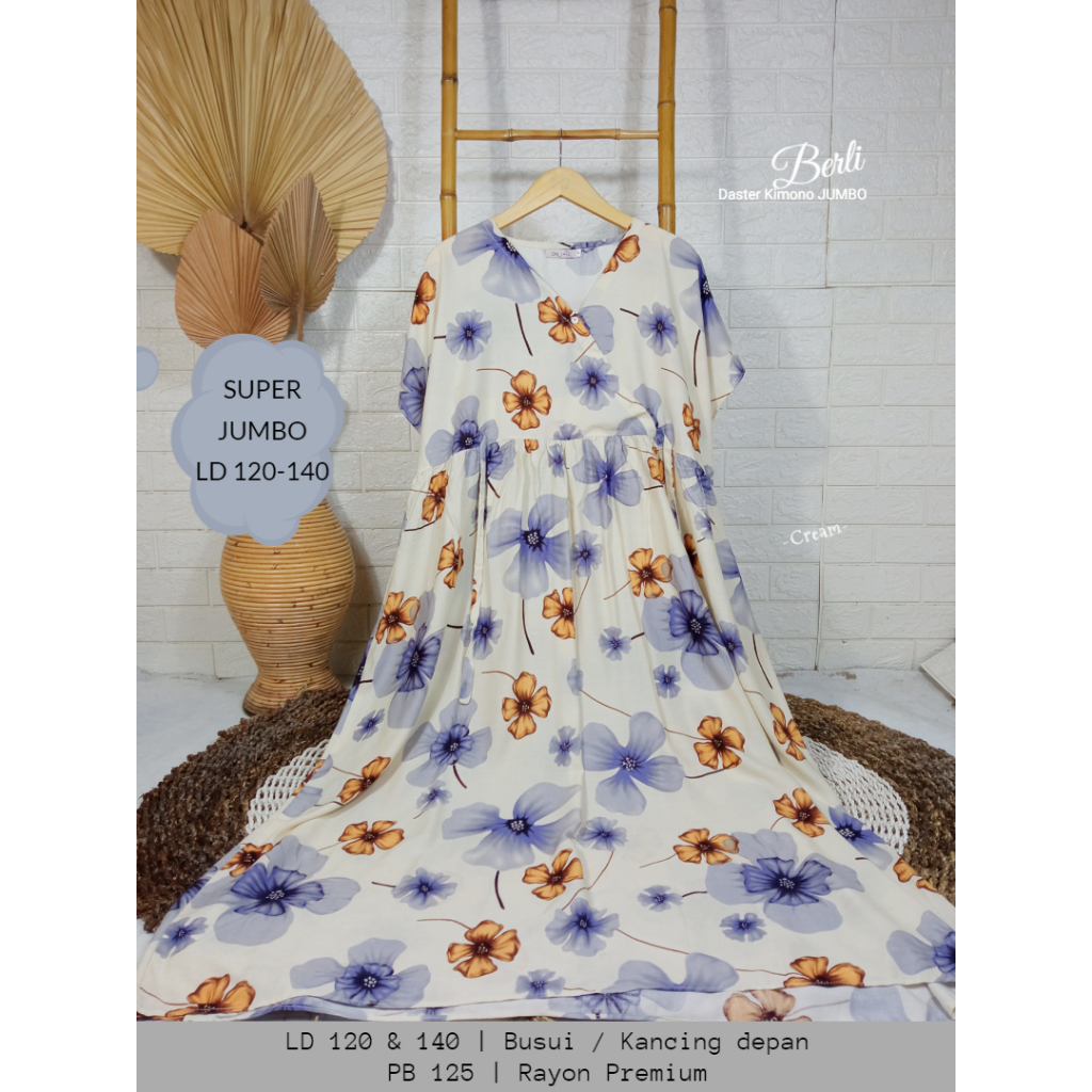Jual Daster Kimono JUMBO LD140 & LD120 Bahan Rayon Premium / Daster ...