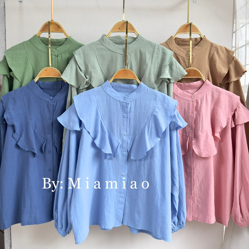 Jual Baju Blouse Wanita Bahan Katun Linen Premium - Akira Shirt ...