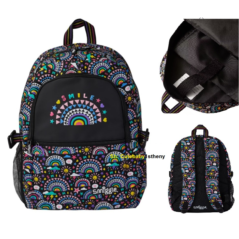 Jual Smi Smile Rainbow backpack lunchbag hardtop bottle original ...